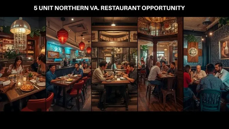 High Volume Five-Unit Restaurant & Bar Package MRB VA 1689 in Arlington ...